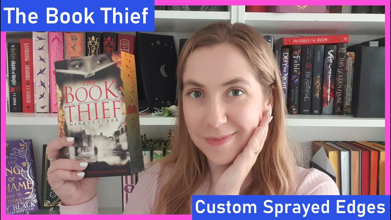 The Book Thief - Custom Sprayed Edges - Book Makeover - YouTube