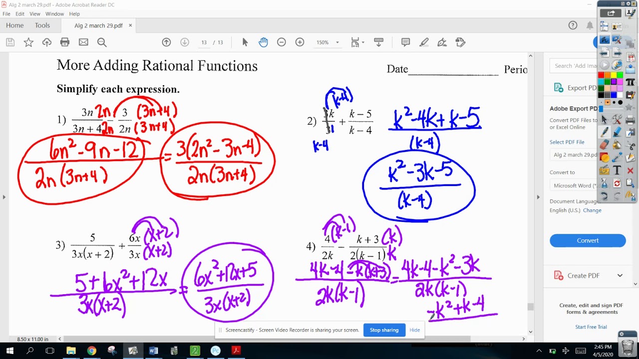 More Adding Rational Functions YouTube More Adding Rational Functions YouTube