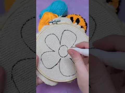 If you’re wanting to learn the basics of punch needling look no further #punchneedletutorial #shorts