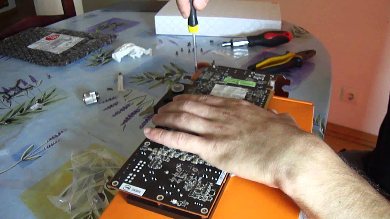 how to install r9 290 waterblock - YouTube
