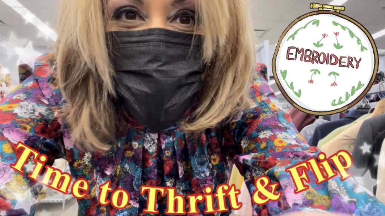 Thrift & Flip Clothes & Accessories | Easy Embroidery DIY - YouTube