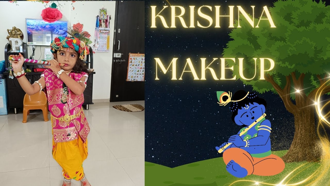 Krishna Makeup For School Janmashatami Celebration l Baby Krishna ...