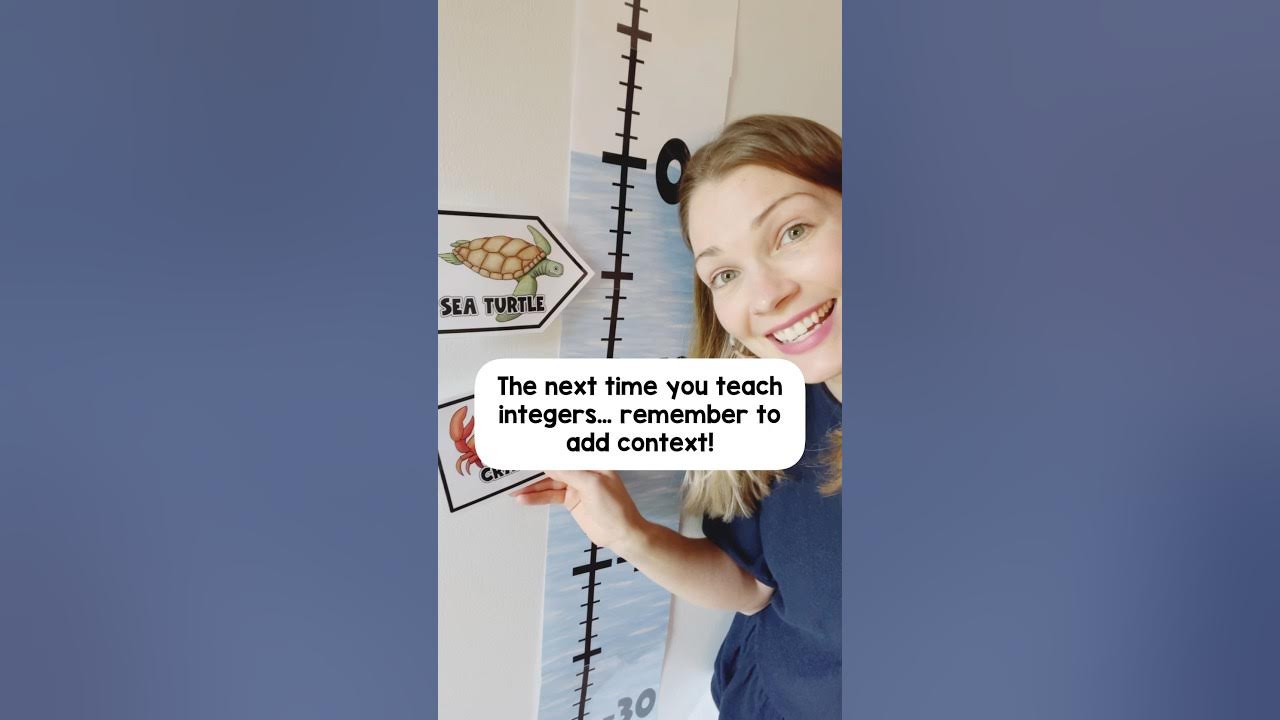 Teaching integers with a vertical number line and context of sea level ...