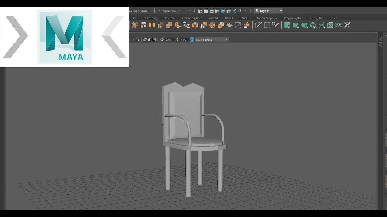 Autodesk Maya | How to Model a chair - YouTube