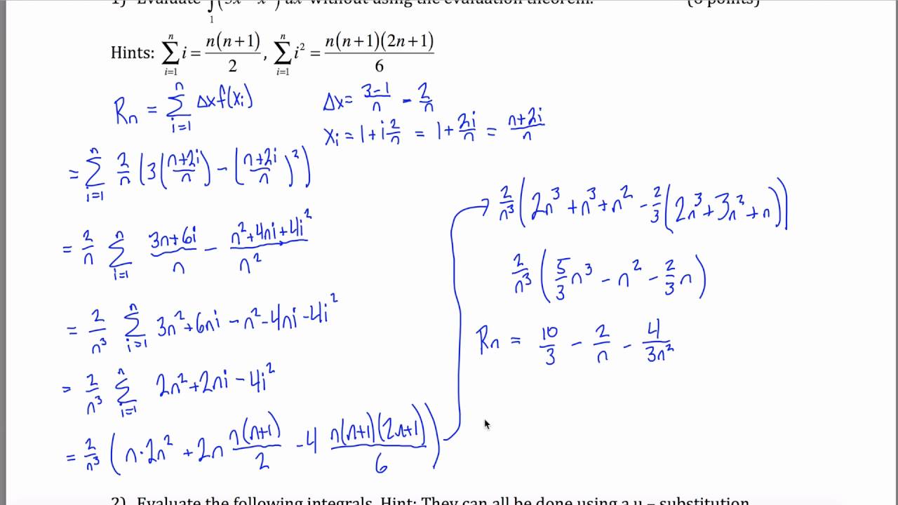 Integrals Quiz - YouTube