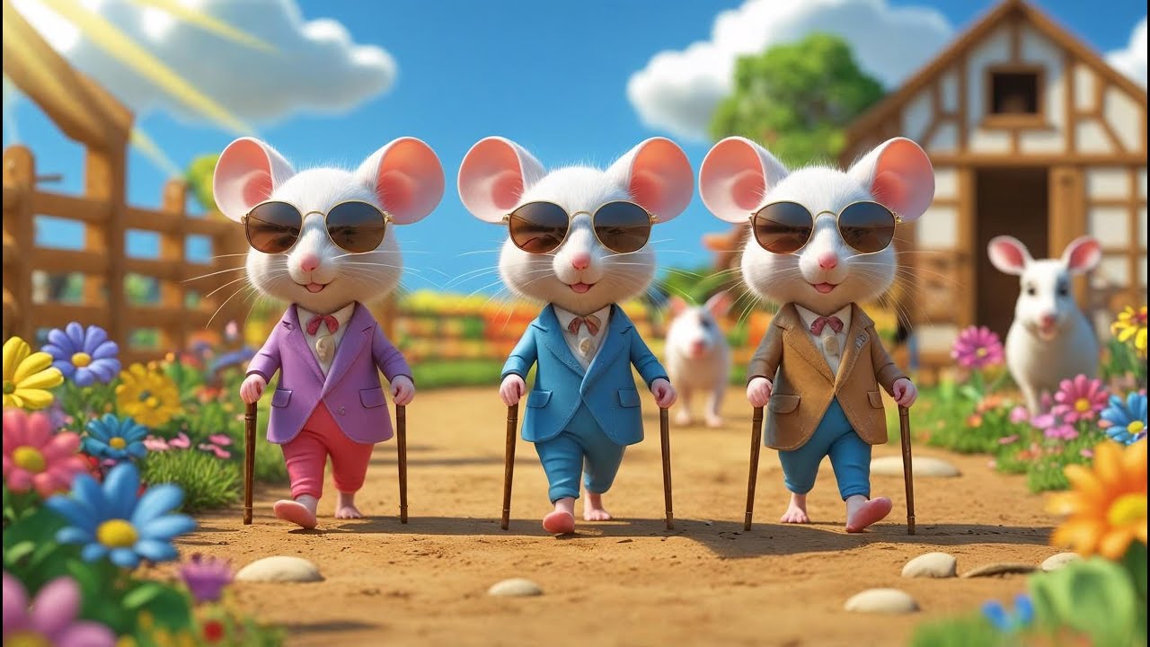Three Blind Mice - Blind Mice Nursery Rhymes - Blind Mice Kids Song for ...