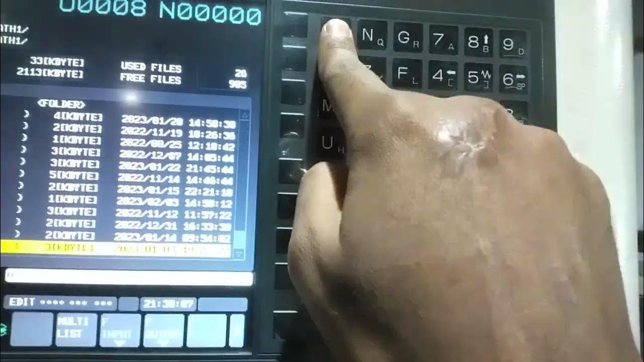 how to copy cnc program cnc machine to memory and memory to machine......#cnc program copy - YouTube