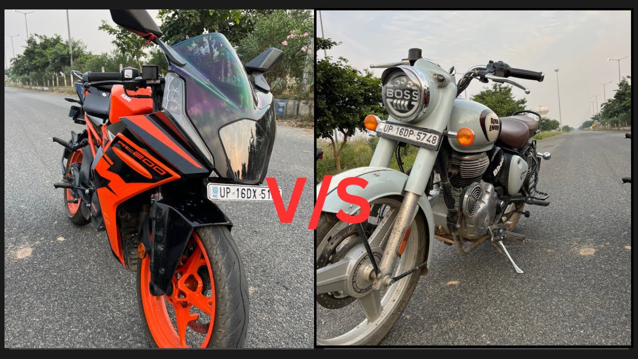 KTM RC 200 V/S BULLET CLASSIC 350 TUG OF WAR - YouTube