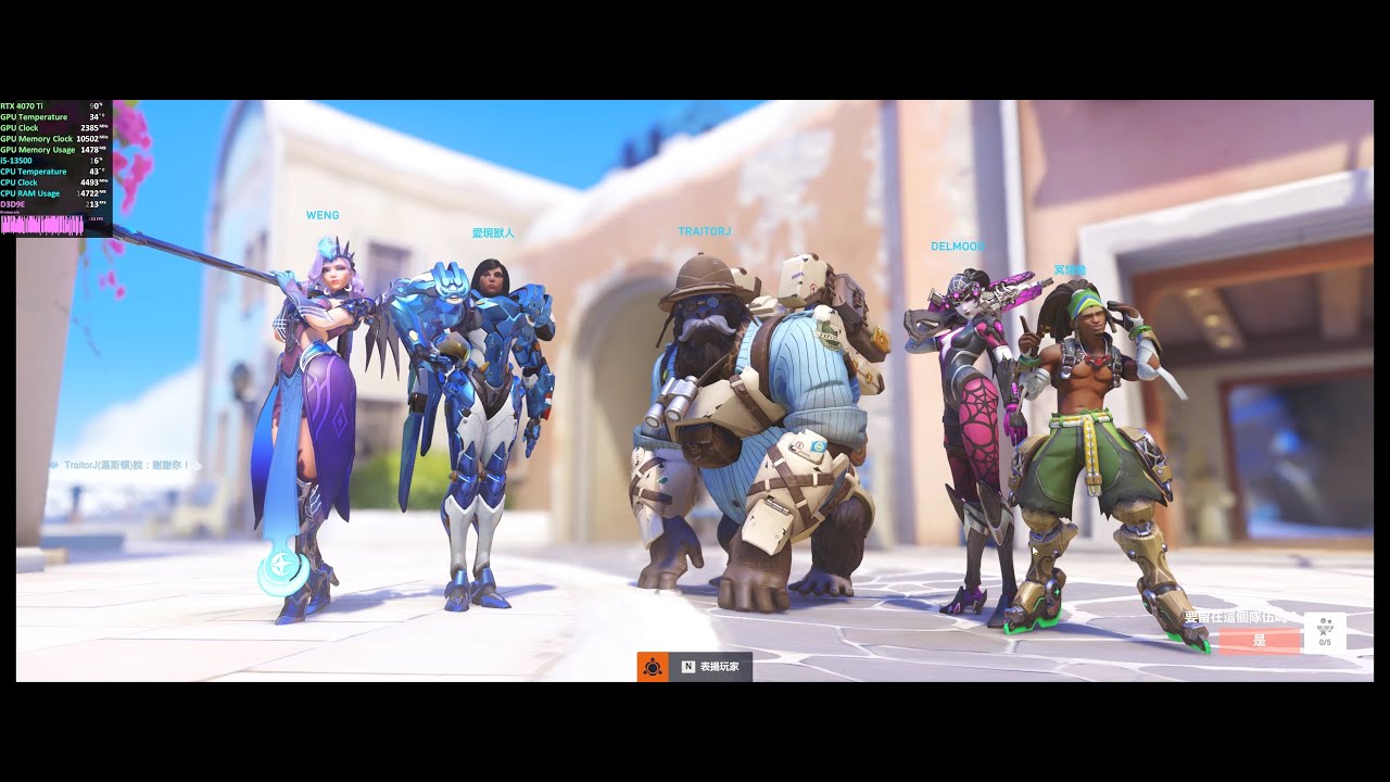 [Overwatch 2][鬥陣特攻2] RTX 4070Ti 21:9 2K Ultrawide 3440x1440 Game Play ...