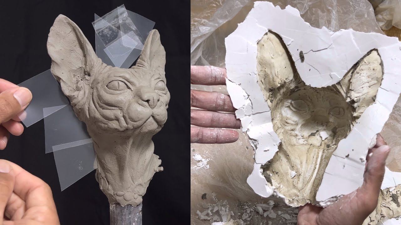 DIY: How to make a Plaster Mold for a clay model at Home.- EASIEST ...