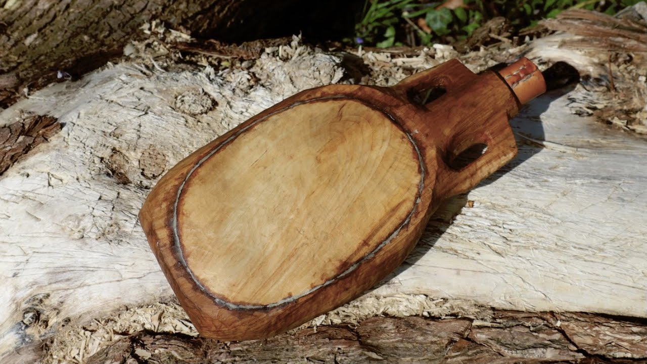 Hand Carving an Apple Wood Water Bottle or Travelling Flask - Part II ...