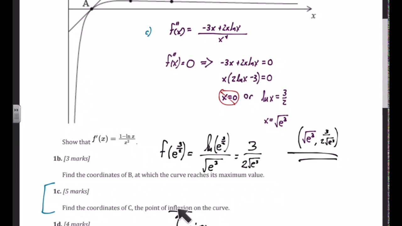 IB HL style curve sketching with quotient rule - YouTube