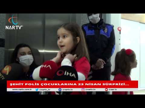 ŞEHİT POLİS ÇOCUKLARINA 23 NİSAN SÜRPRİZİ…