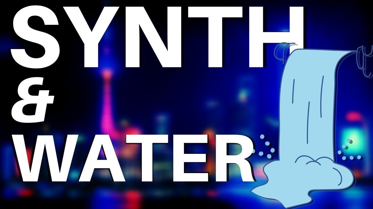 SYNTHWAVE AND WATERFALL WHITE NOISE - Black Screen - YouTube