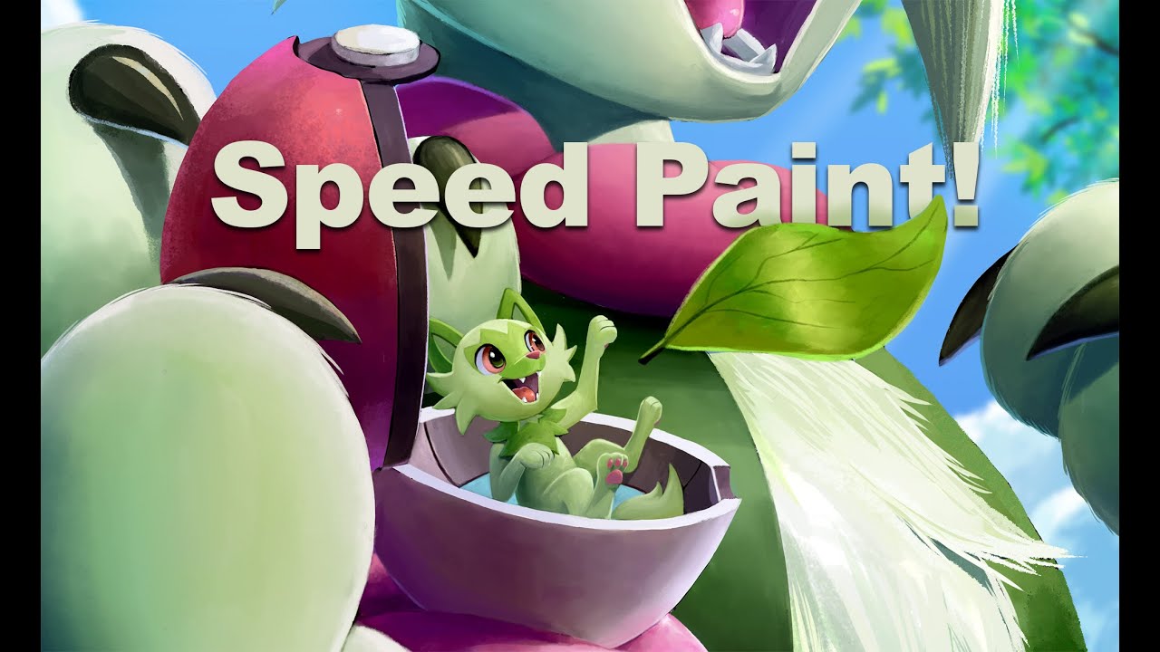 Sprigatito (Fan Art Speedpainting time-lapse) - YouTube