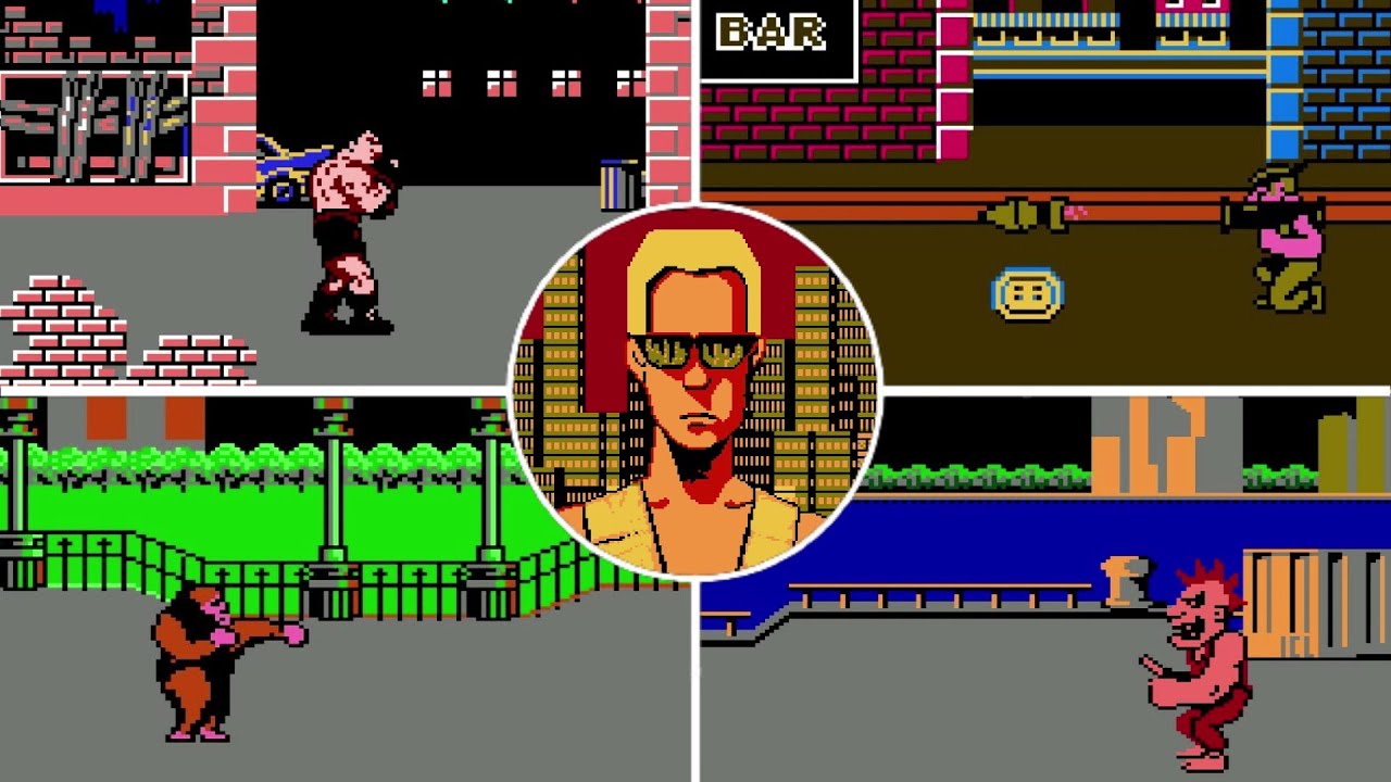 Bad Street Brawler (NES) All Bosses (No Damage) - YouTube