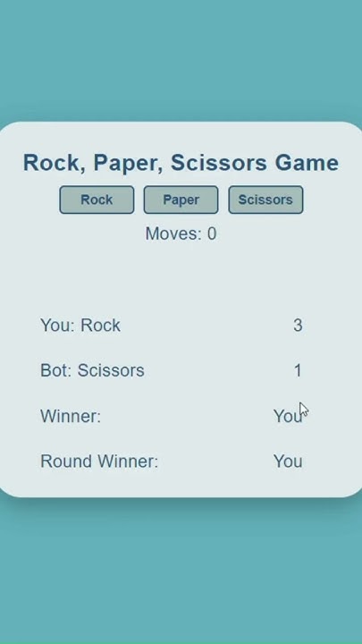 JavaScript Game Magic: Rock Paper Scissors in Under a Minute - YouTube