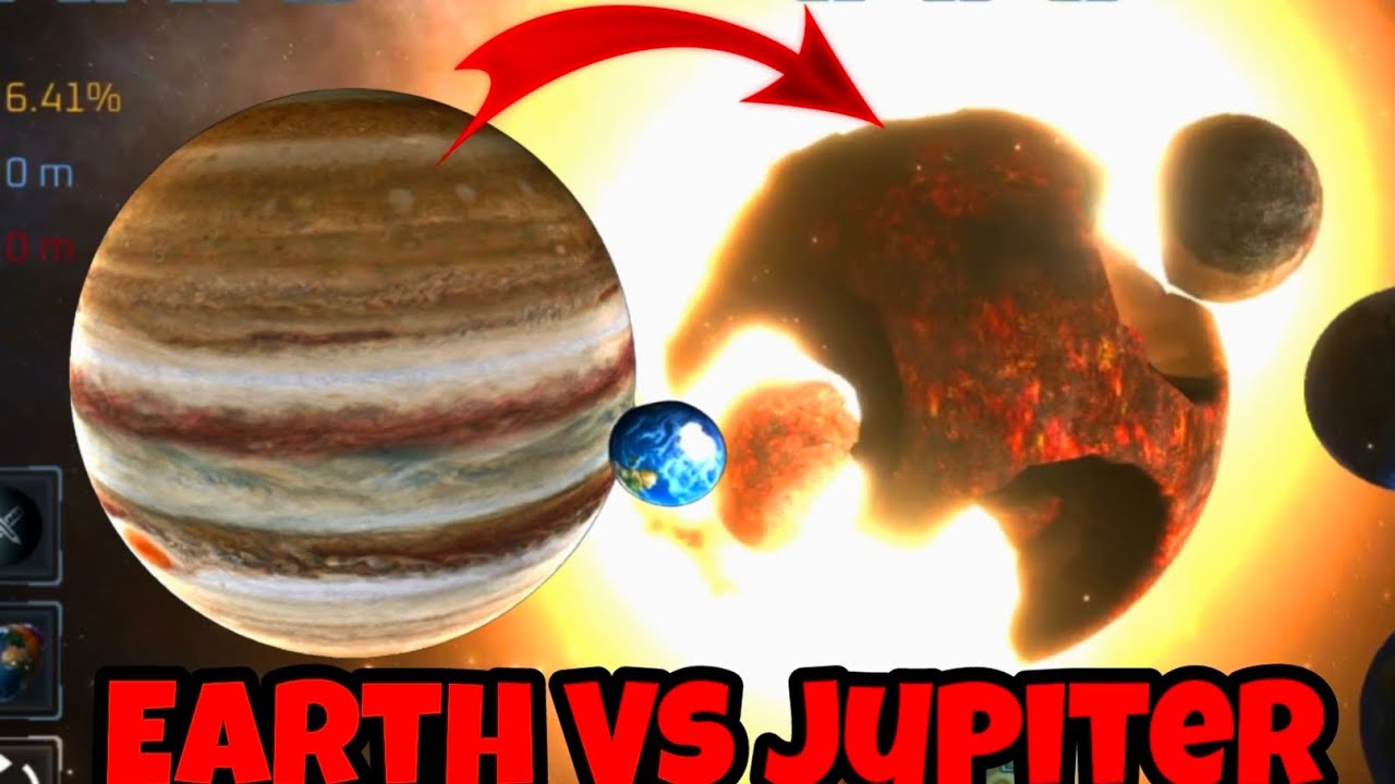 Earth Vs Jupiter 😳 || Solar System || #earth #jupiter #solarsystem ...