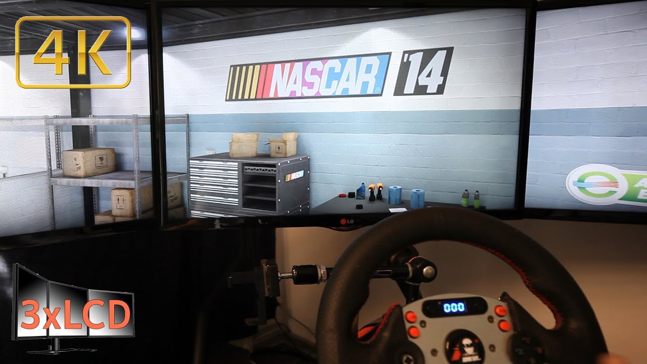 Nascar 2014 Tripple Screen 4K Ultra settings race, tuning, pit stop ...