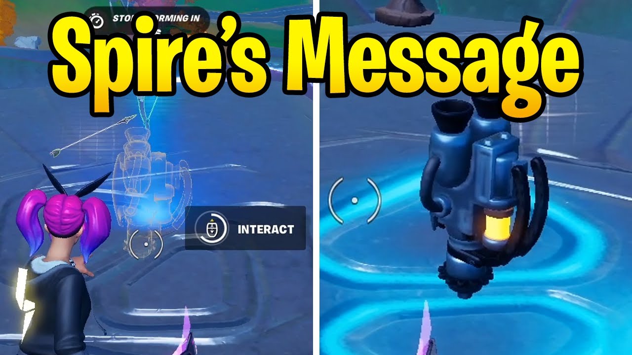 Play the Spire's Message at a guardian outpost - Fortnite The Spire ...