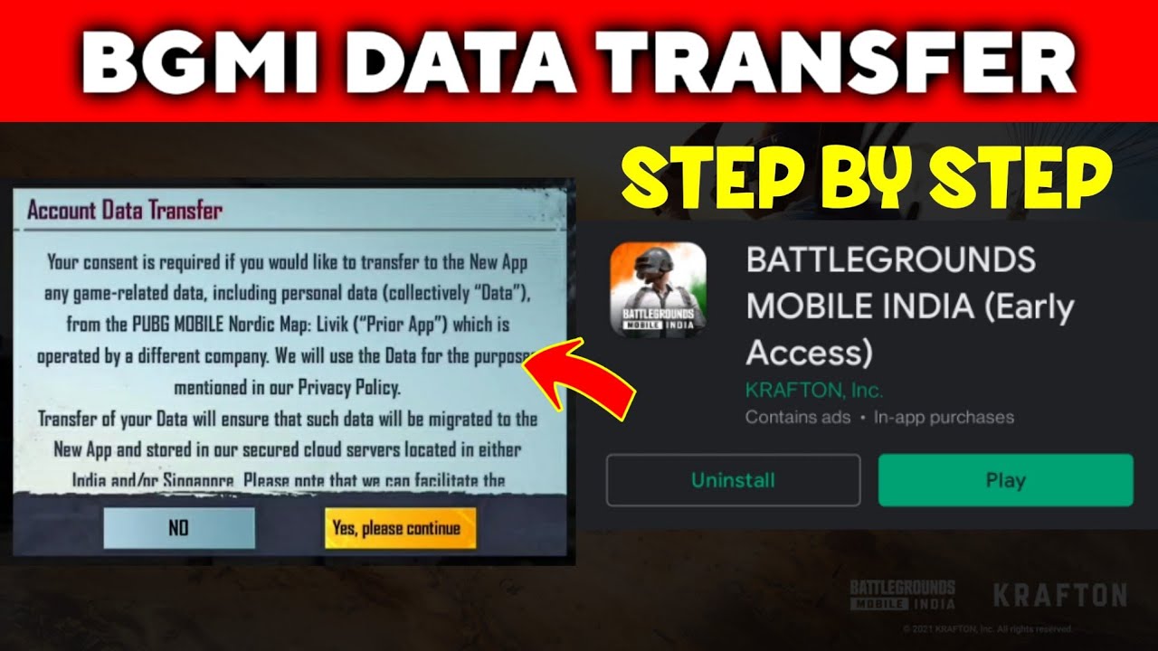 How To Transfer Old Data From PUBG Mobile To BGMI | BGMI Data Transfer ...
