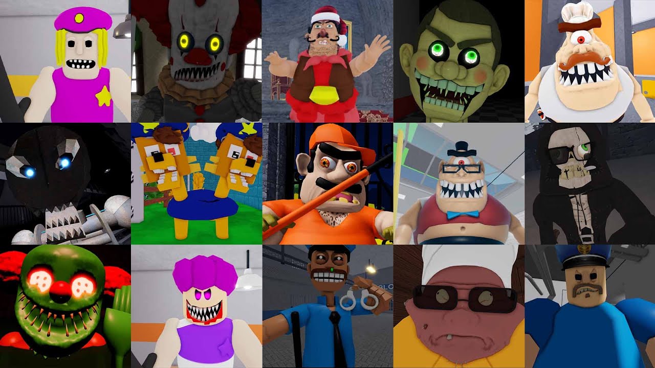 SPEED Run in 15 Scary Obby from BUFF POLICE FAMILY, Pennywise's Mansion ...