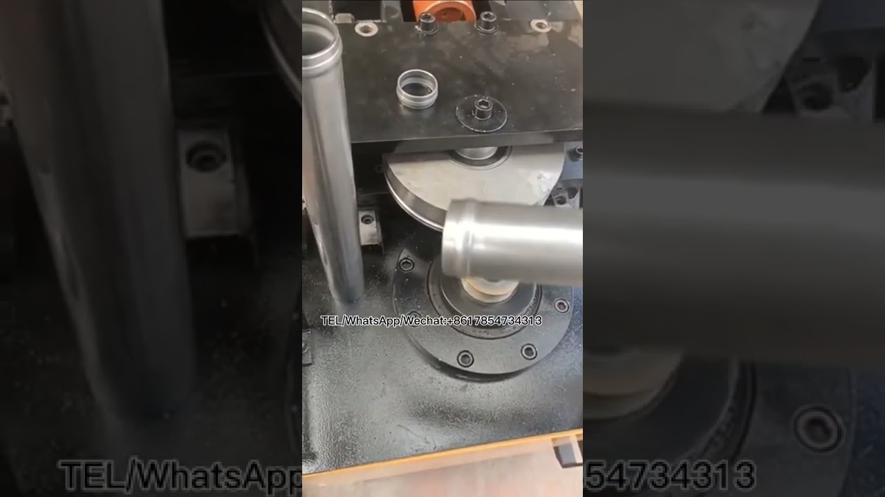 Water pipe joint slotting machine Indentation for pipe joint - YouTube