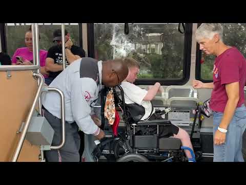 Sam goes on 1st bus rides from Boardwalk Resort to Disney Springs ...