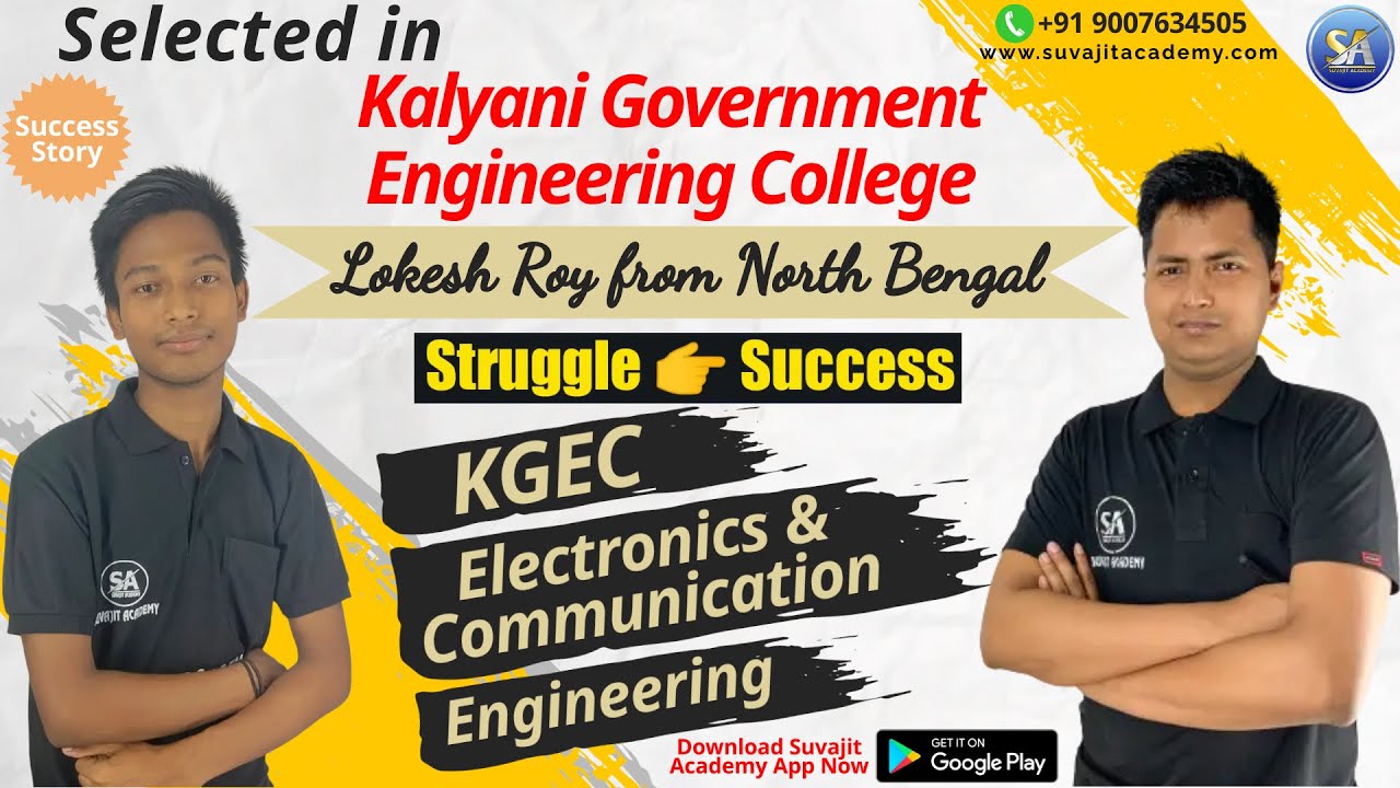 WBJELET Success Story of Lokesh Roy from North Bengal | KGEC ...