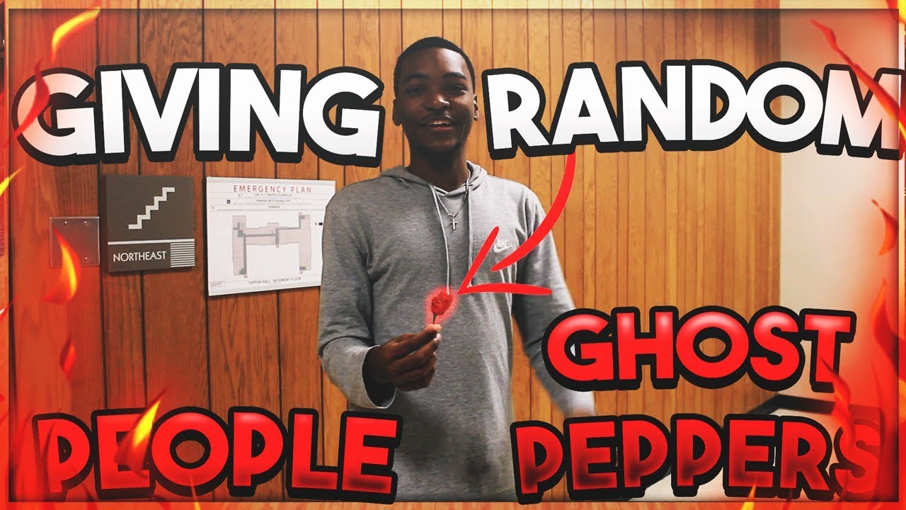 Giving RANDOM People on College Campus GHOST PEPPERS! - YouTube