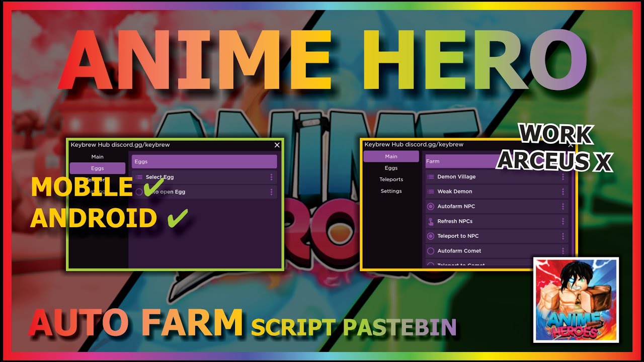 ANIME HERO SIMULATOR Script Mobile AUTO FARM | AUTO FARM COMET | AUTO ...