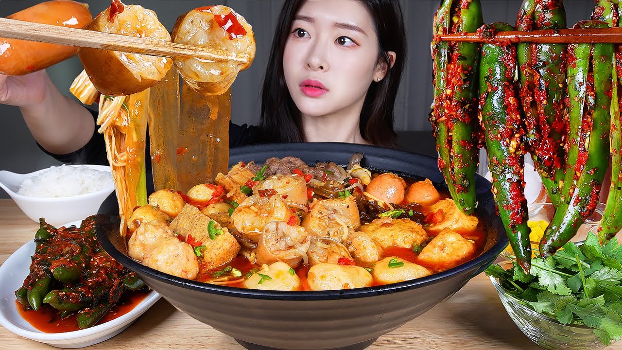 마라탕 폼 미쳤다 ️‍🔥 푸메의 대창마라탕 고추김치 먹방 ASMR MUKBANG | Spicy Daechang Malatang ...