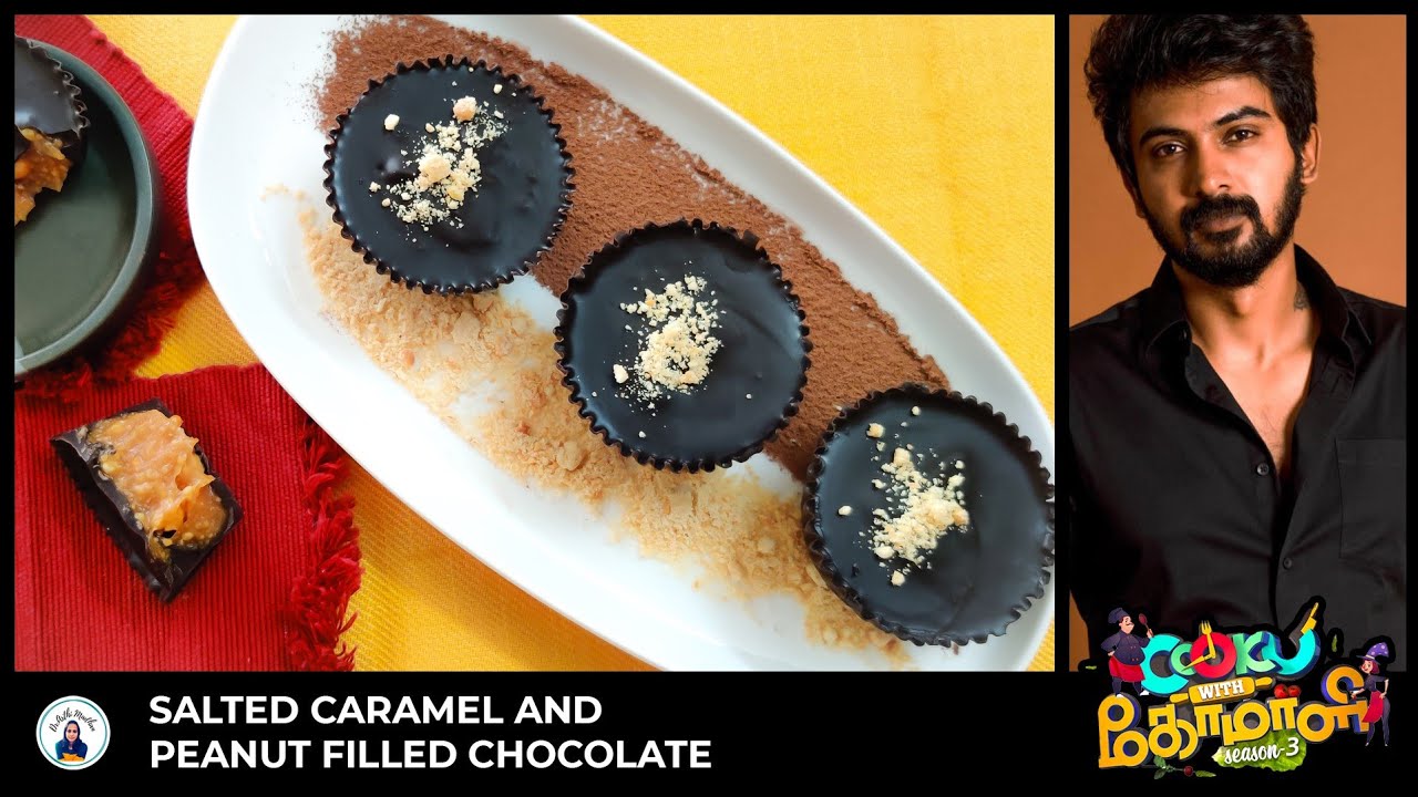 Salted caramel and peanut filled chocolate|CWC-3 Darshan's recipe ...