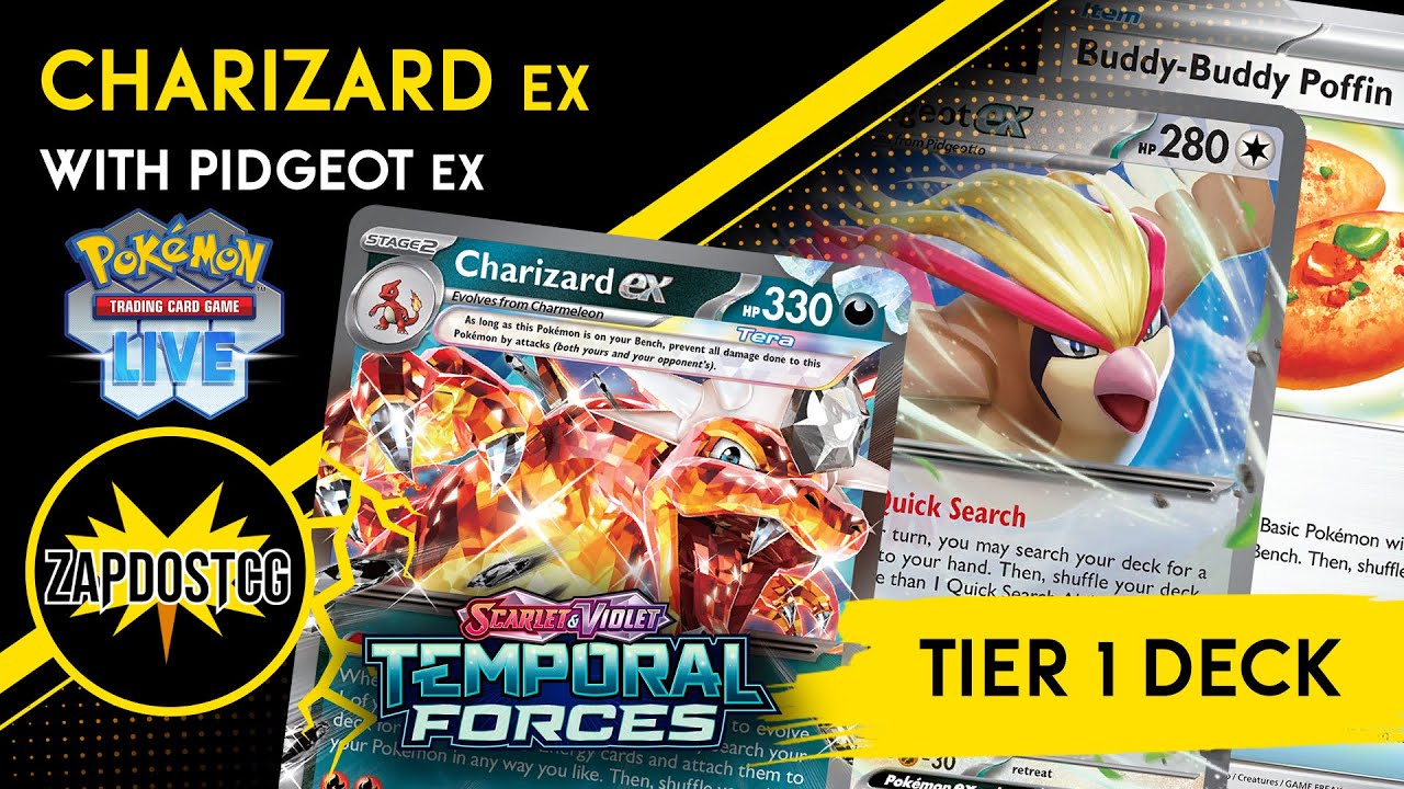 Charizard ex Pidgeot ex The BEST Deck In Temporal Forces Meta! (Pokemon ...