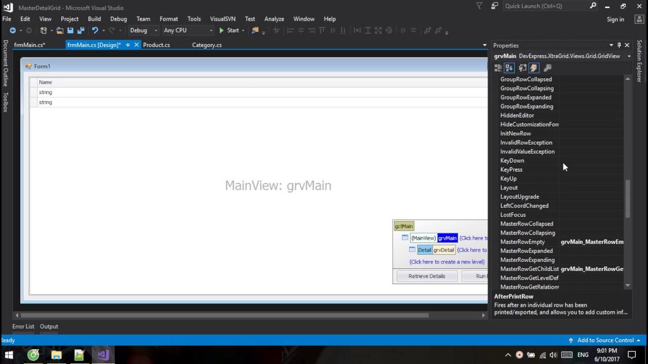 [Devexpress] How to make Master - Detail in GridView - YouTube