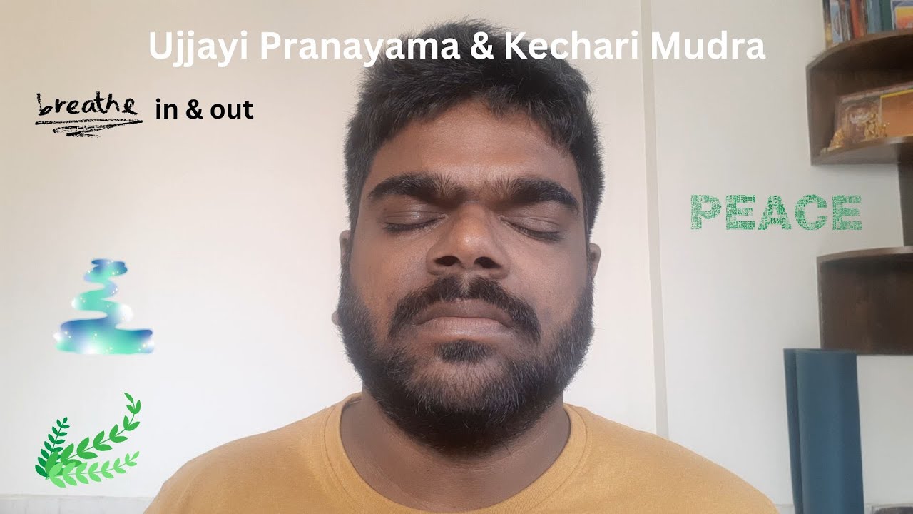 30 Times Ujjayi Pranayama with Khechari Mudra | How to do Kechari mudra ...