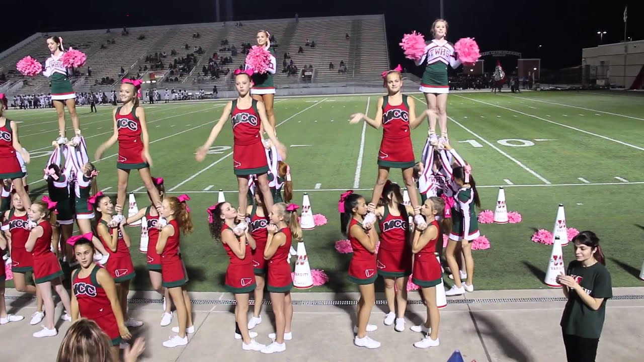2015 Varsity Cheer & MCC Cheer together - YouTube