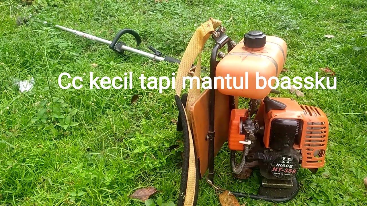 potong rumput dengan mesin 35cc | cut the grass with 35cc machine - YouTube
