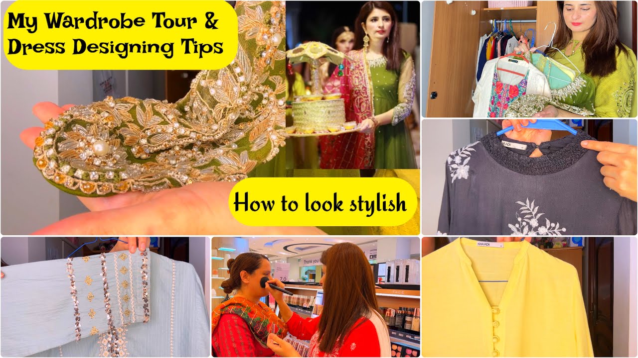My Wardrobe Tour And Dress designing ideas👗Simple n Elegant dress ...