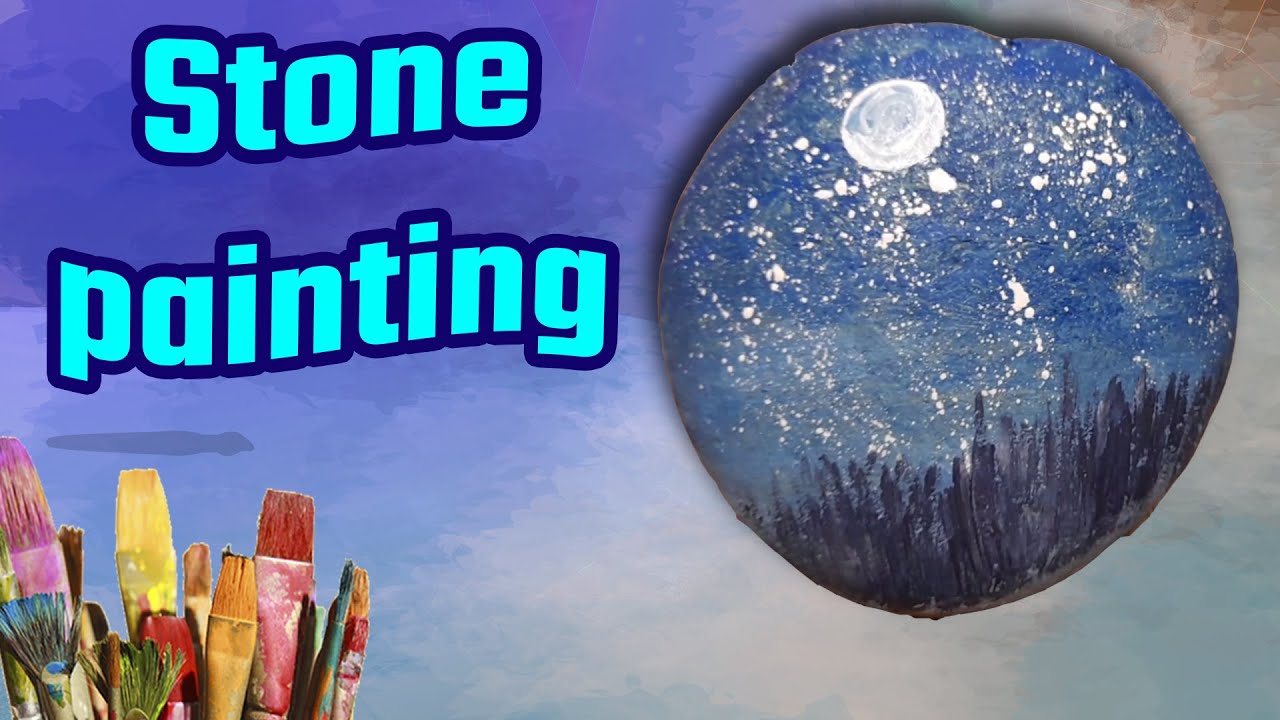 stone painting with acrylic | acrylic painting on stone - YouTube