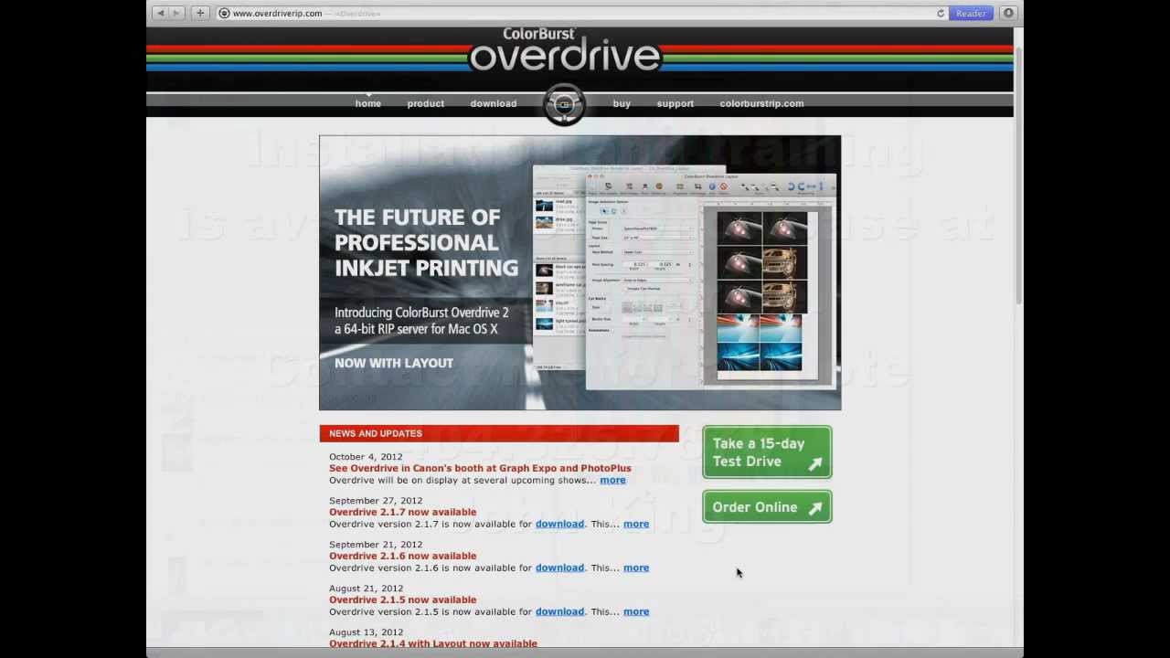 Overdrive from ColorBurst Systems - YouTube