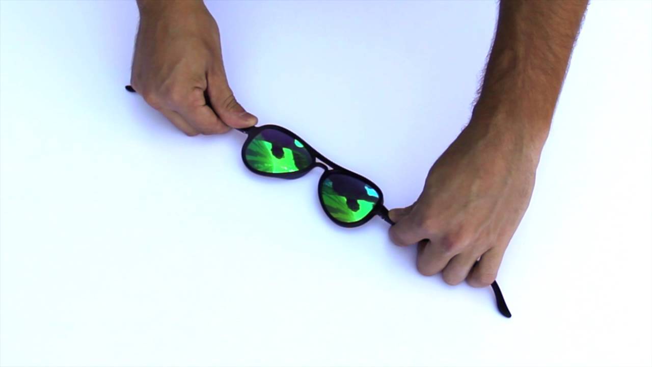 Unbreakable Sunglasses by REKS, Black AVIATOR with Green mirror ...