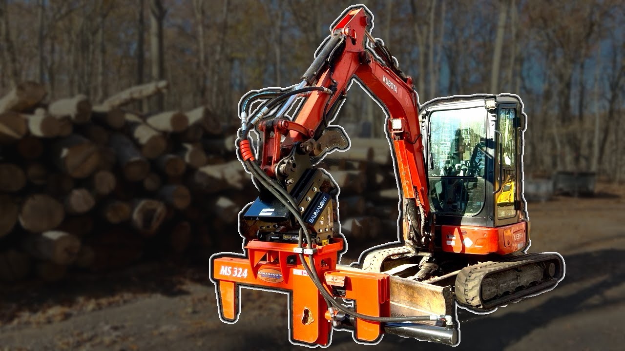 TRANSFORM Your MINI Excavator into a LOG SPLITTER - YouTube