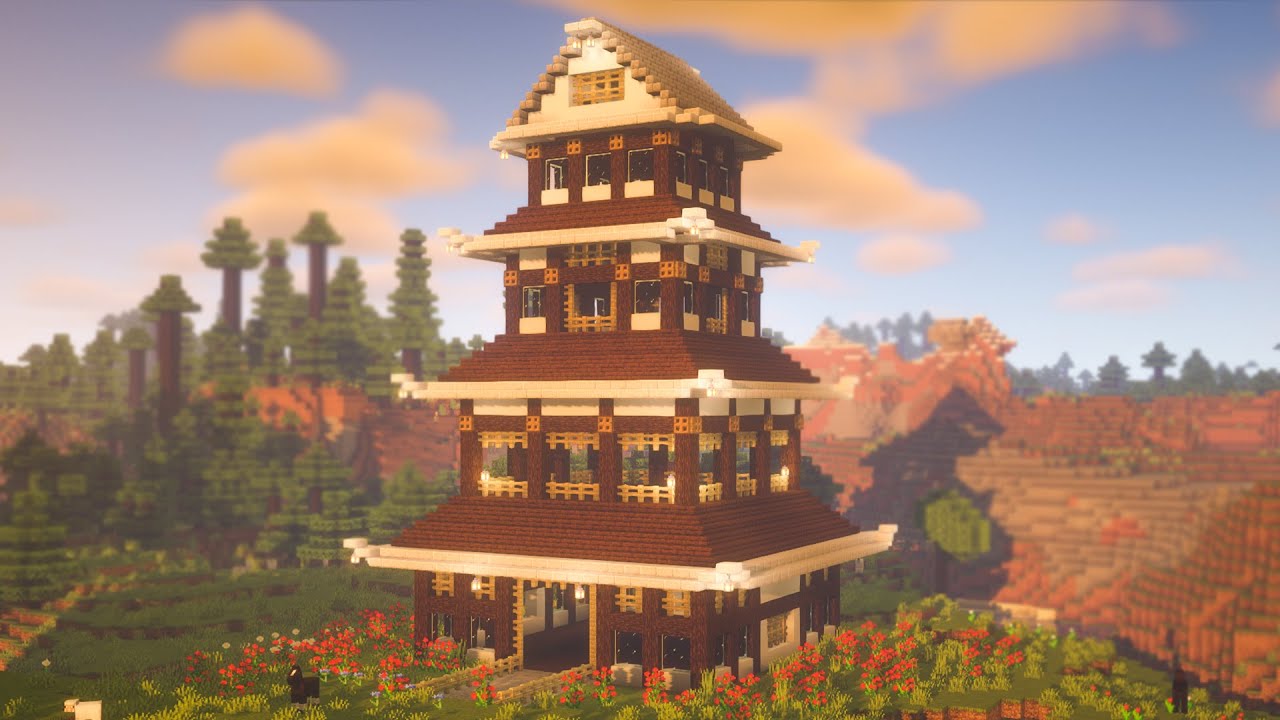 Minecraft: How To Build a BIG JAPANESE HOUSE | Easy Tutorial - YouTube