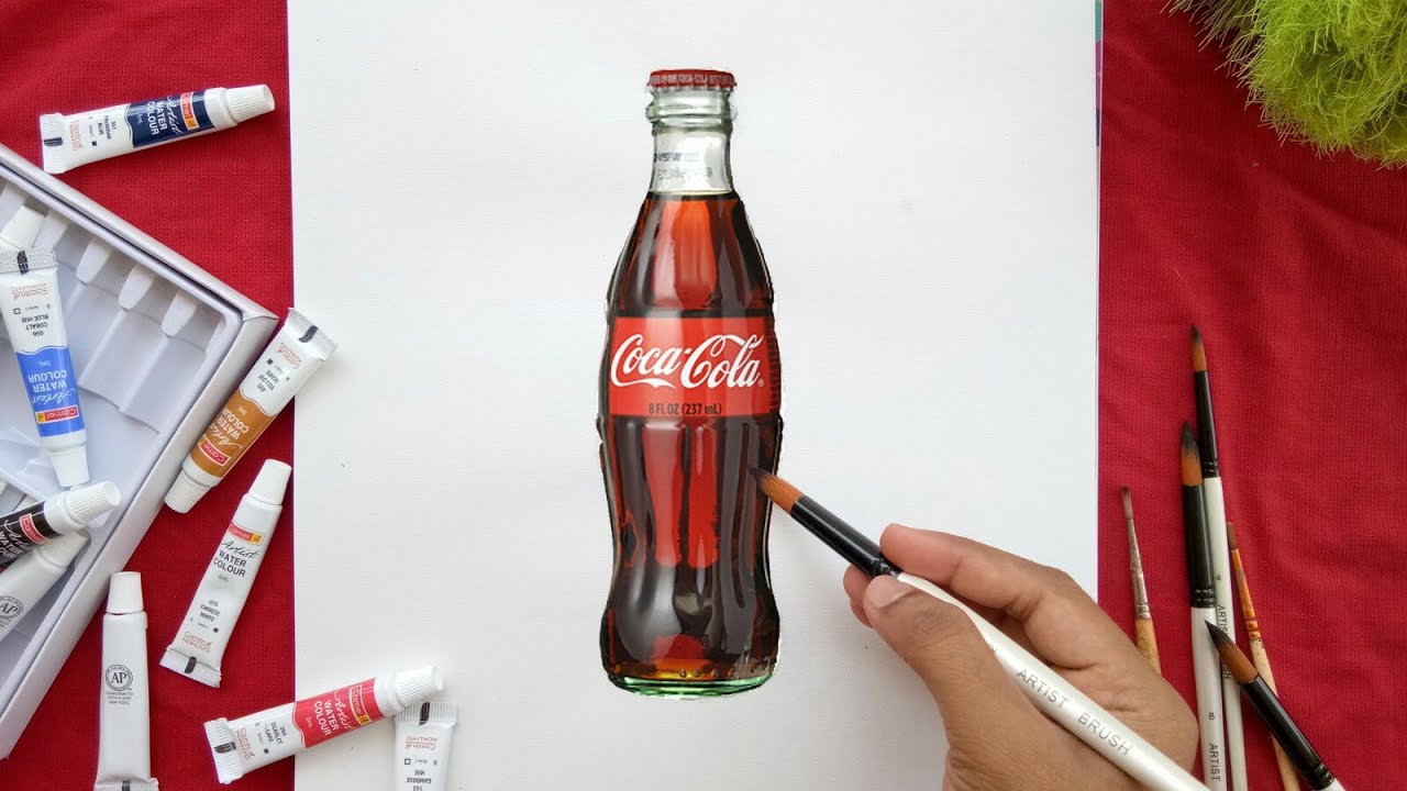 Coke Drawing With Colour