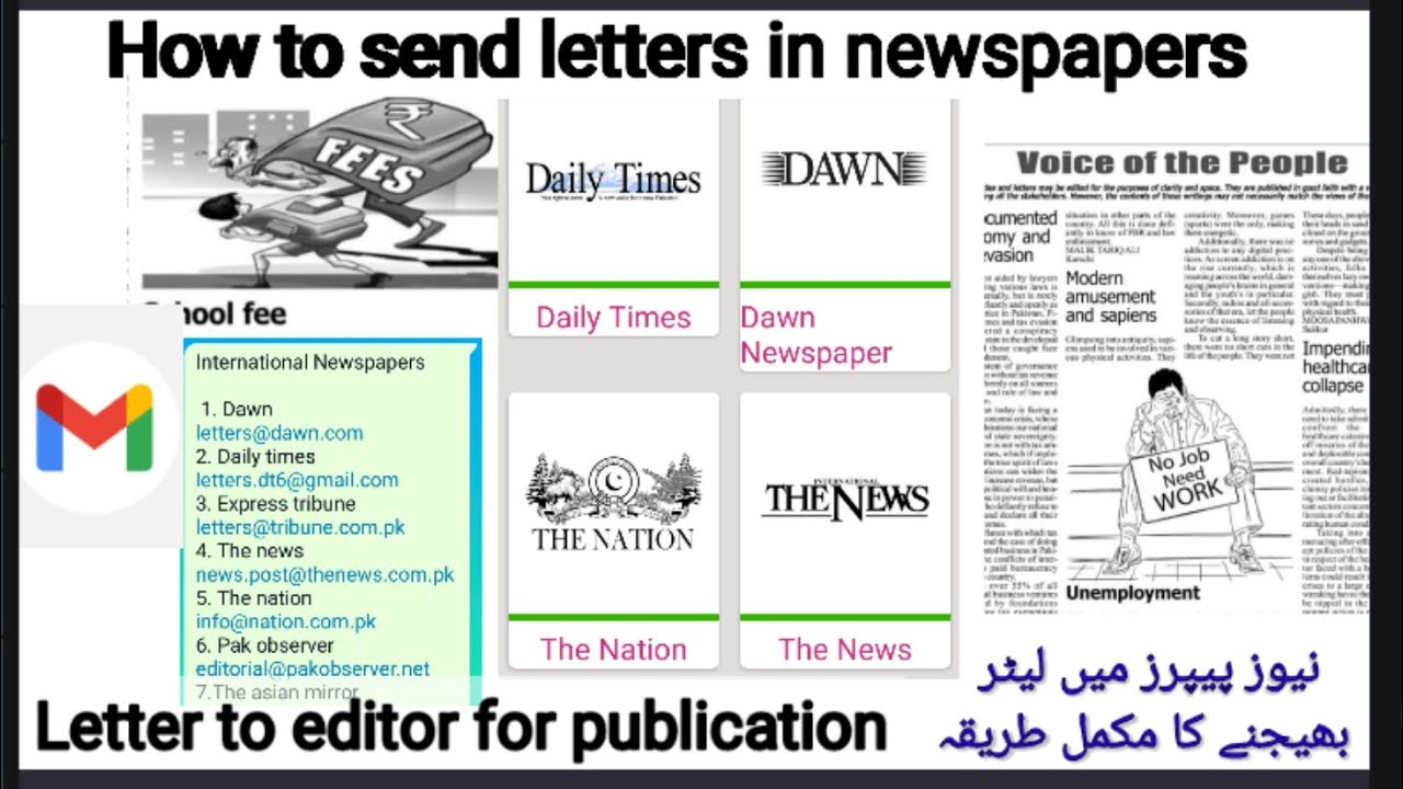 How to send letters to any newspaper | send letters for publication ...