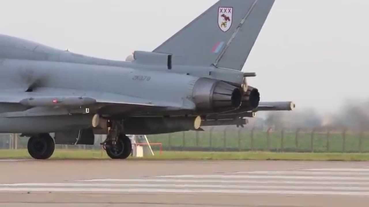 Eurofighter Typhoon performance takeoff at RAF Conningsby 1080p - YouTube