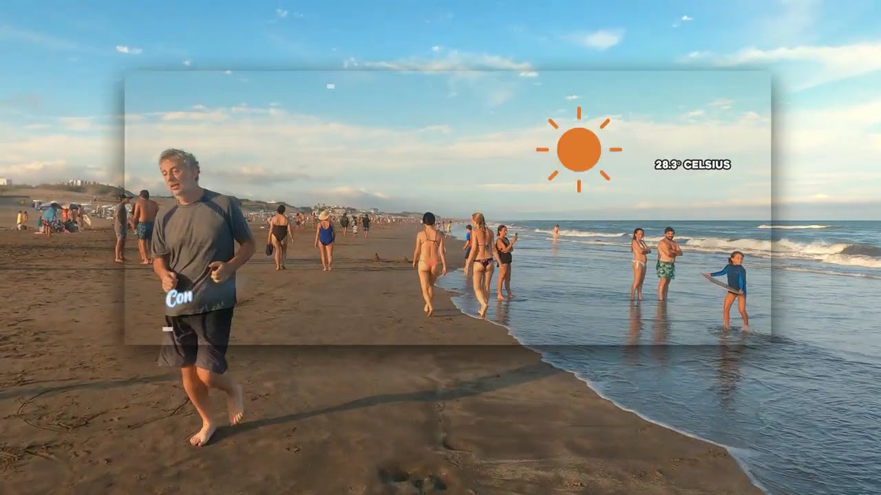 4K - Beach Walk PINAMAR: CARILO BEACH sunset DAY Virtual Tour SUMMER ...