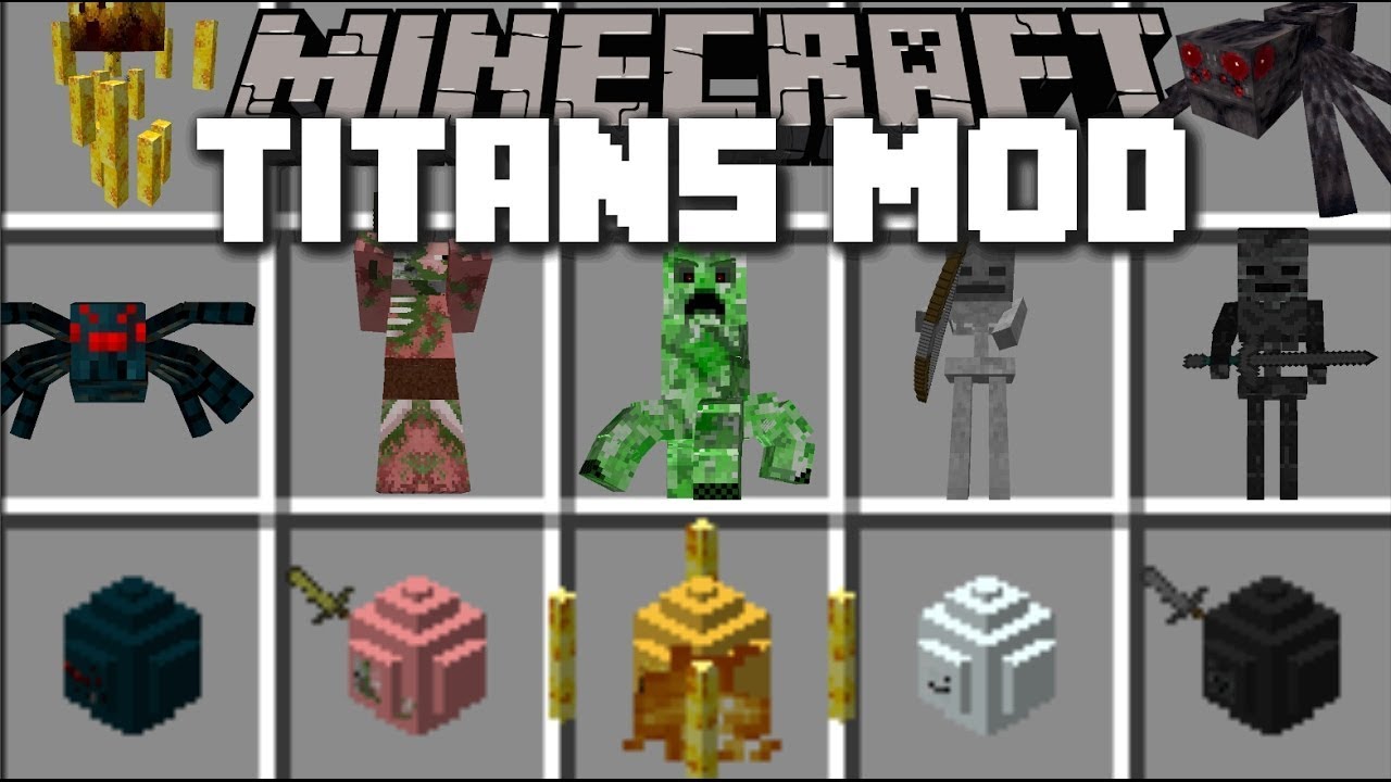 TITANS MOD ZOMBIE TITAN VS PIGMAN TITAN:MINECRAFT MODS - YouTube