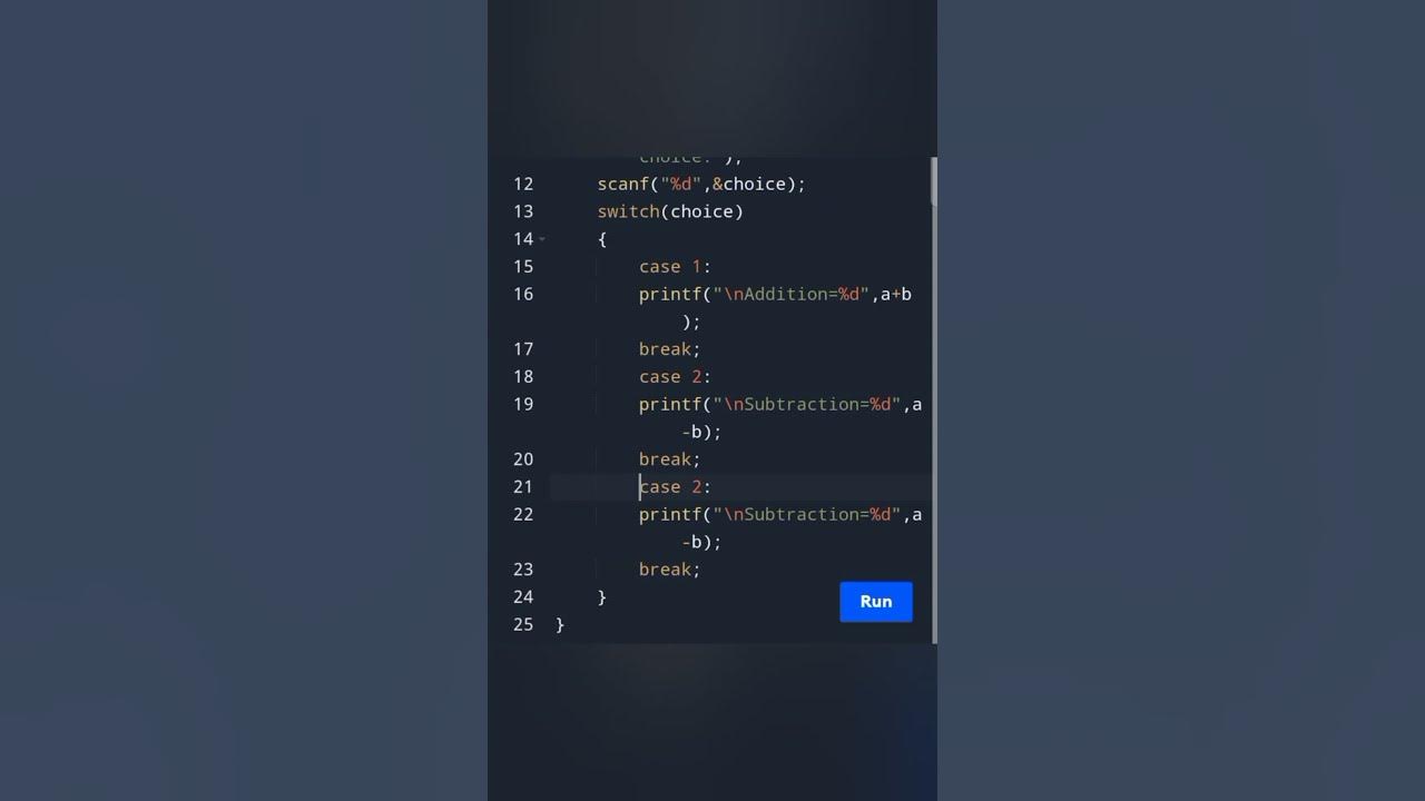 How to make calculator in c language #clanguage #c #coding #switch #viralshorts #shorts # ...